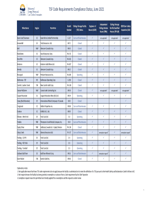 Fillable Online Tailings Storage Facility (TSF) Technical & Operations ...