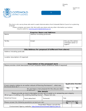 Pre-Application advice Doc Template | pdfFiller