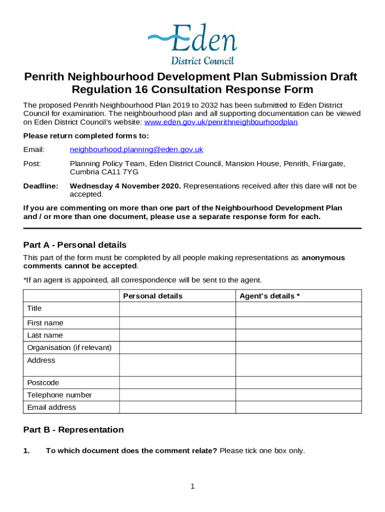 Penrith Neighbourhood Development Plan Submission Draft Regulation 16 ...