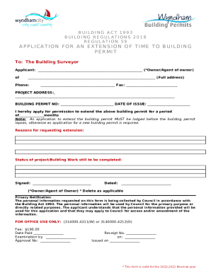 Extension of Time application Doc Template | pdfFiller