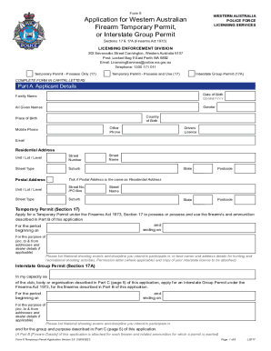 Fillable Online Fillable Online Temporary Permit Application Form (Form ...