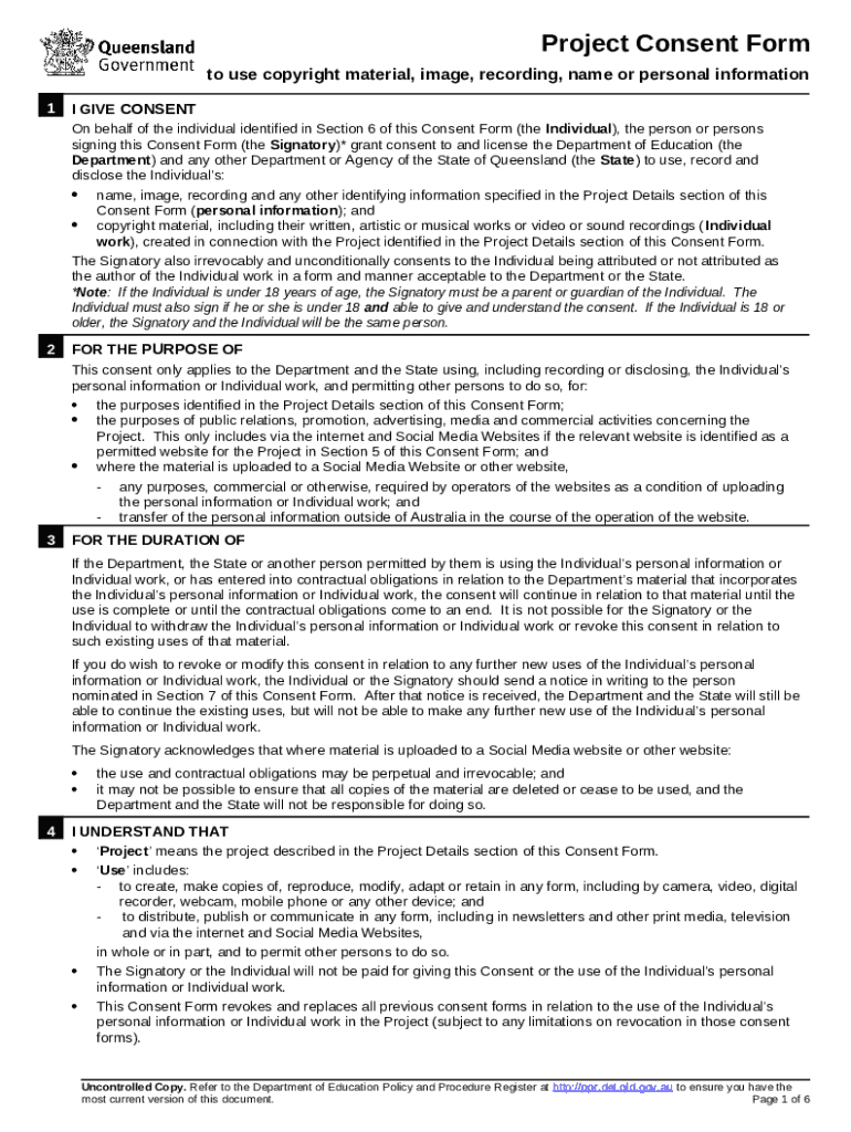 Peter Doherty Awards project consent - education qld gov Doc Template ...