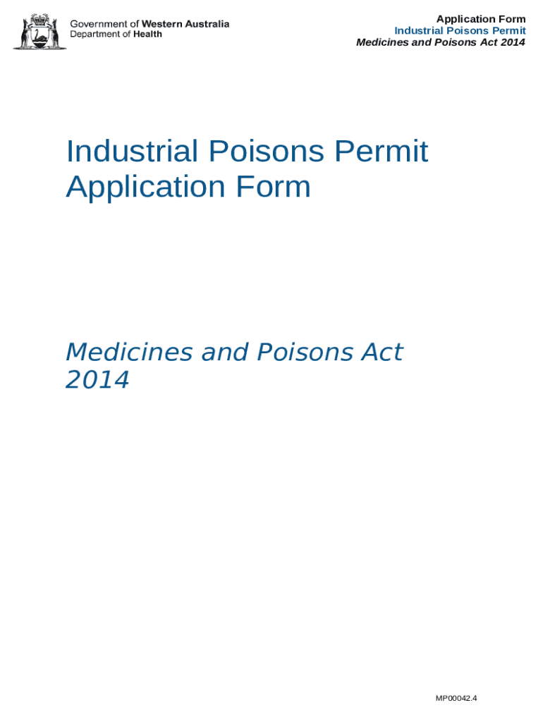 Part 1: Application for an Industrial poisons permit Doc Template ...