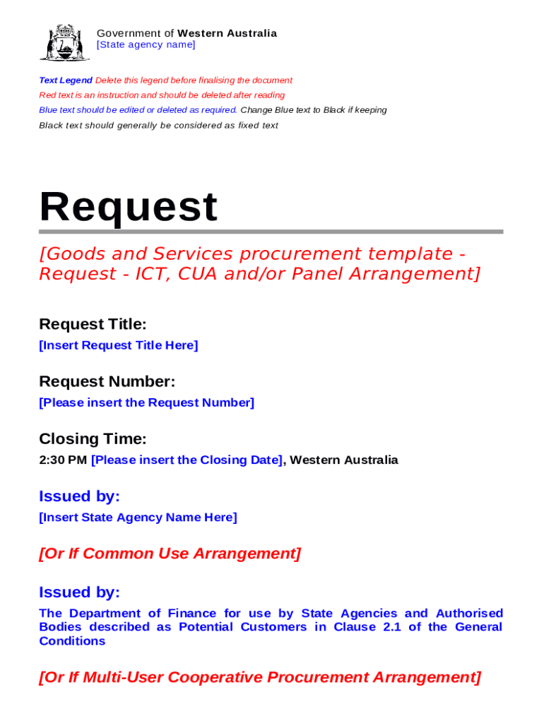 Template - Request (ICT, CUA, Group Buy and Panel Arrangements) Doc ...