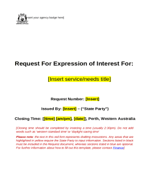 Community Services Request for Expressions of Interest (EOI) template ...