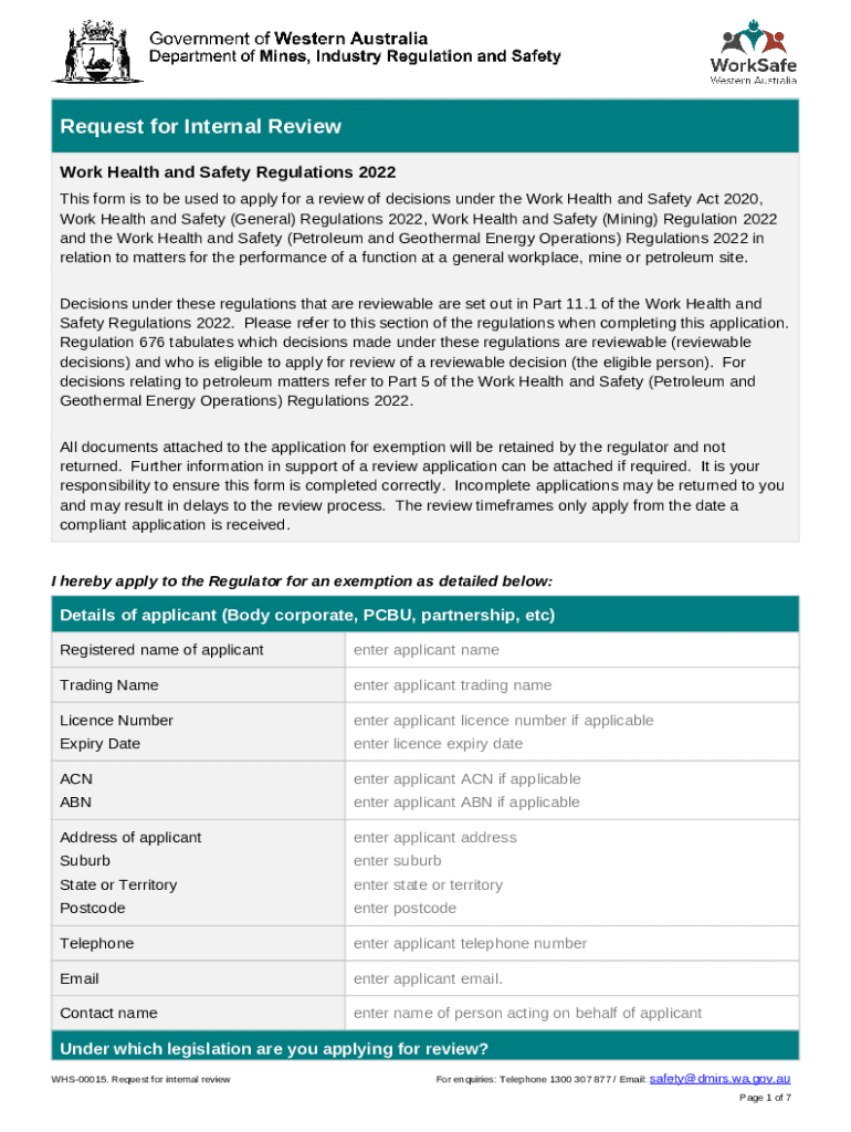 internal-review-work-health-decision-application-. ... Doc Template ...