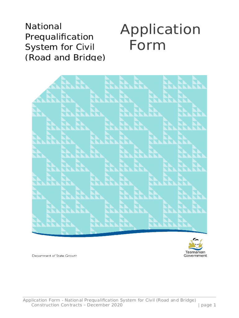 National Prequalification System Application Doc Template | pdfFiller