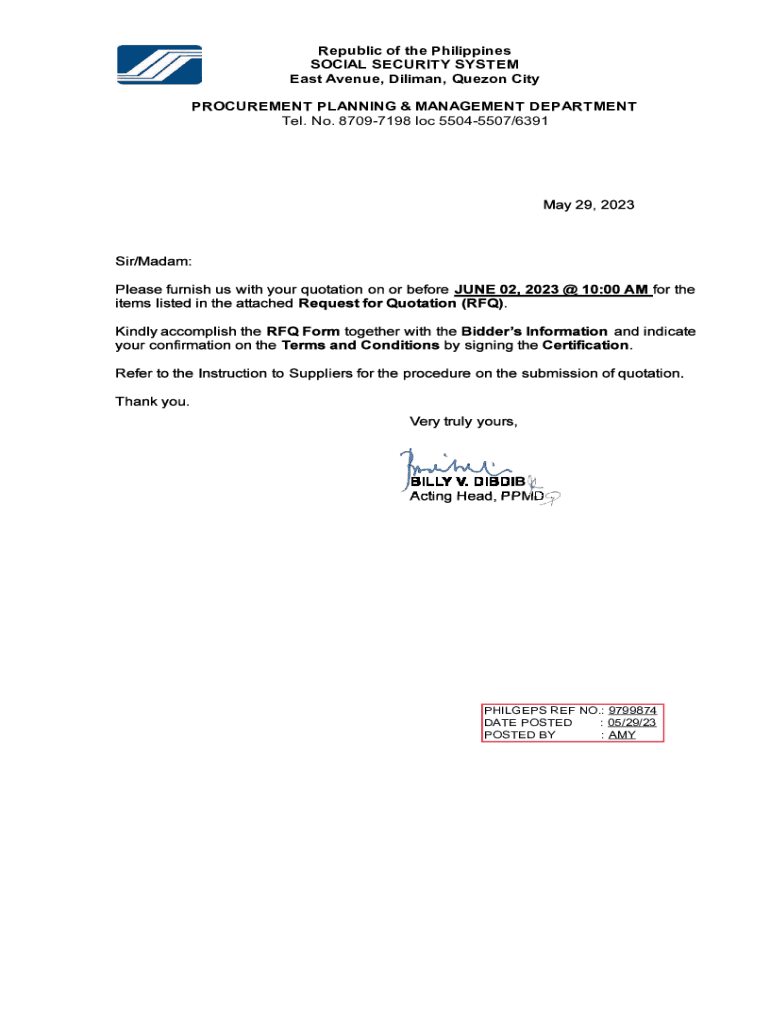 Fillable Online RFQ 2023-00997,000 LITERSDIESEL FUEL FOR GENERATOR SETS ...