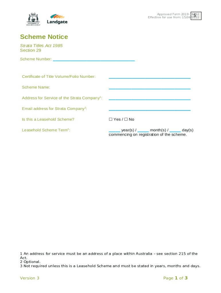 Titles in a strata plan - Registrar General's Guidelines Doc Template ...