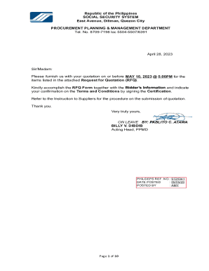 Fillable Online RFQ FORM 2023-0066.pdf Fax Email Print - pdfFiller