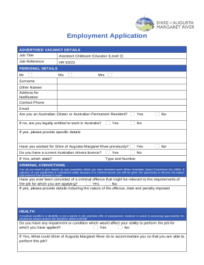 Child Care Employment Verification Doc Template | pdfFiller