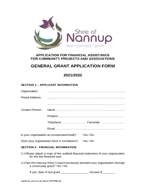 GRANT APPLICATION - Community Initiatives Fund Doc Template | pdfFiller