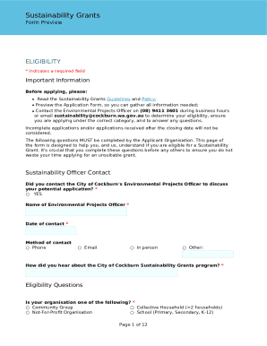 Fillable Online Neighborhood Sustainability Grants Fax Email Print - pdfFiller