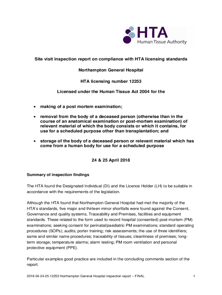 Fillable Online HTA-TEM-017 Post Mortem inspection report template Fax Email Print - pdfFiller
