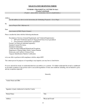 Fillable Online NAME OF GOVERNMENT REQUEST FOR PROPOSALS Fax Email ...