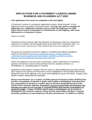 Temporary Pavement Licence for Alfresco purposes in ... Doc Template ...
