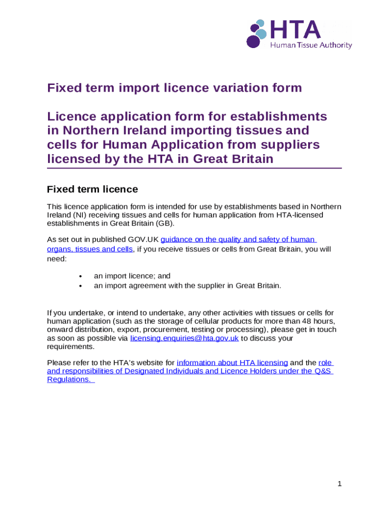 HTA-TEM-027a Fixed Term Licence Application for End Users Based in ...