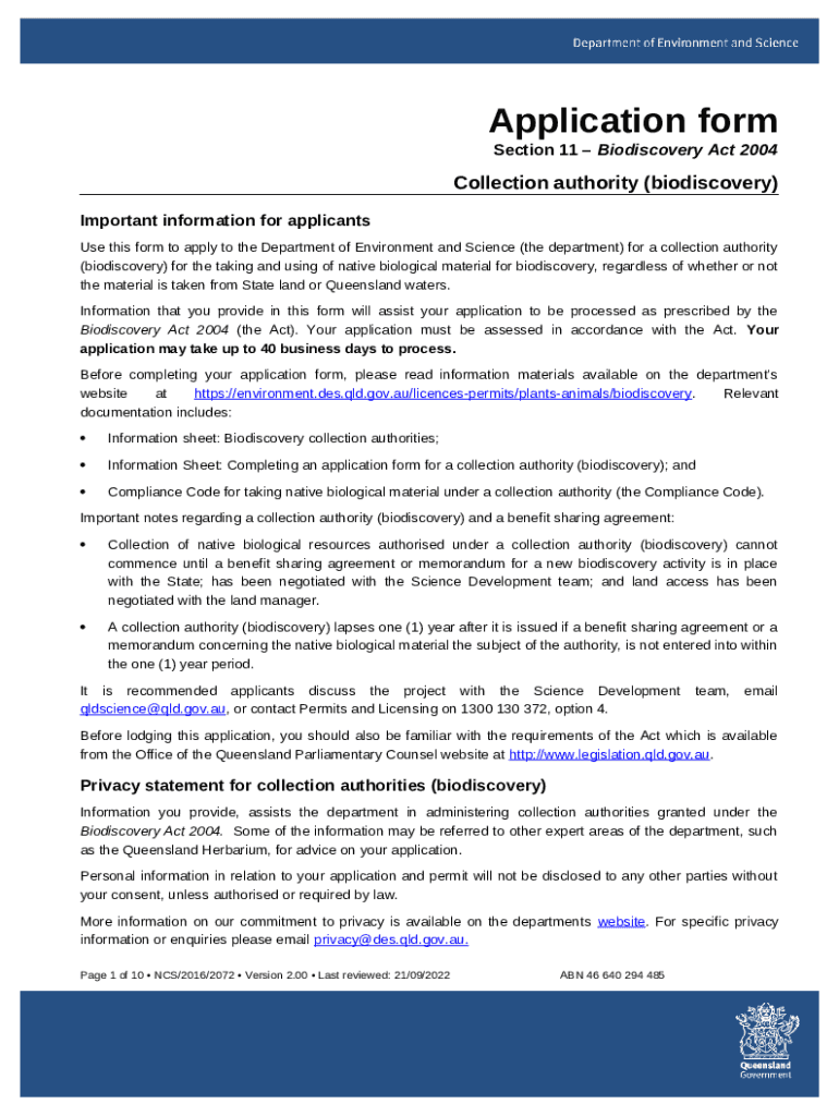 Research Marine Park Permit application Doc Template | pdfFiller