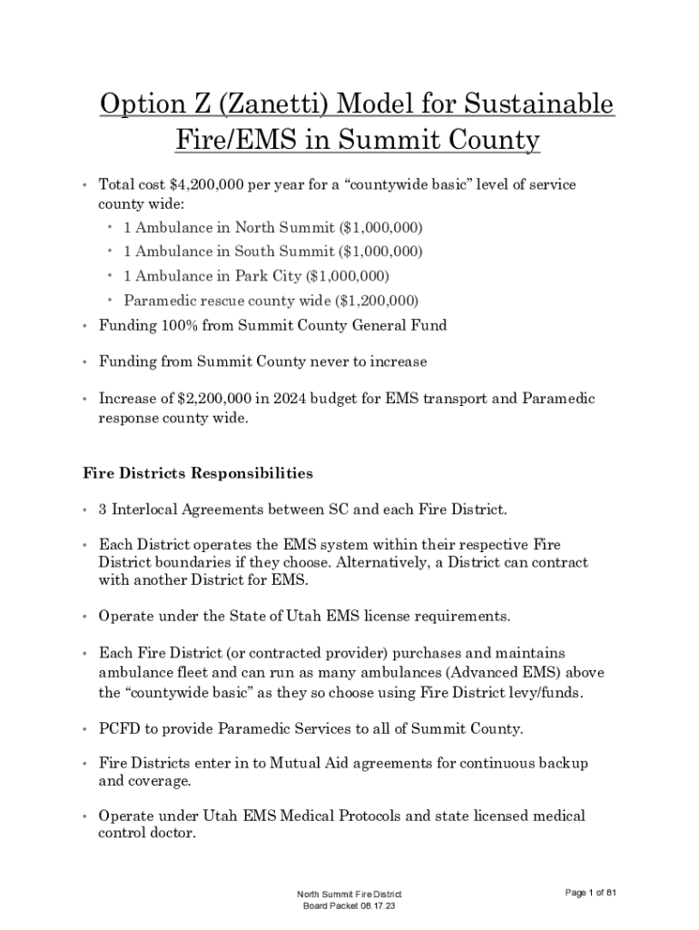 Fillable Online Option Z (Zanetti) Model for Sustainable Fire/EMS in ...