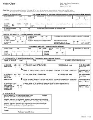 Fillable Online Davis Vision - New York State Vision Plan - NY.gov Fax ...