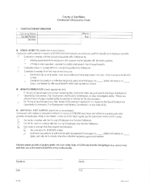 Fillable Online Contractor's Declaration Form Tte Fax Email Print ...