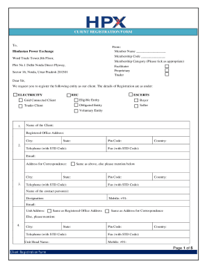 Fillable Online Page 1 of 5 Client Registration Form ... Fax Email ...