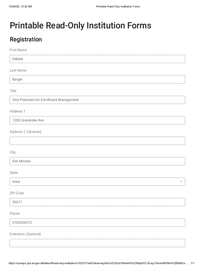 Fillable Online Debbie Barger - Vice President for Enrollment ...