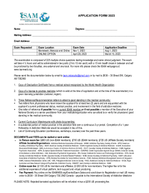 Fillable Online Annual - ISAM - International Society of Addiction ...