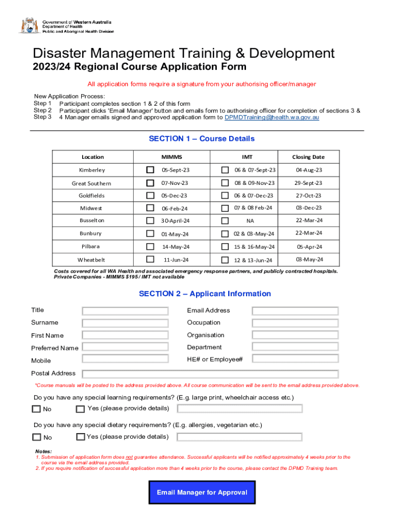 Fillable Online Disaster Management Courses in India, After 12th ...