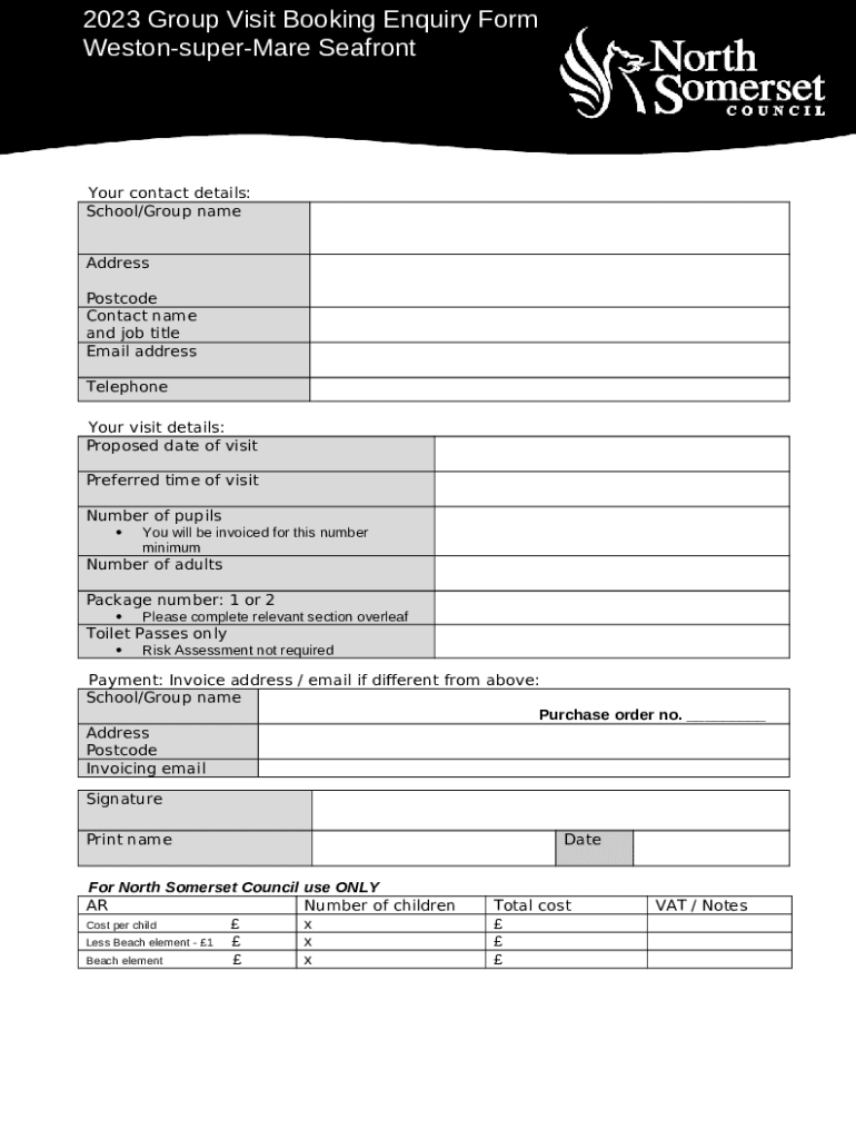 School Group Enquiry Doc Template | pdfFiller