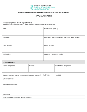 ICV - Application Doc Template | pdfFiller