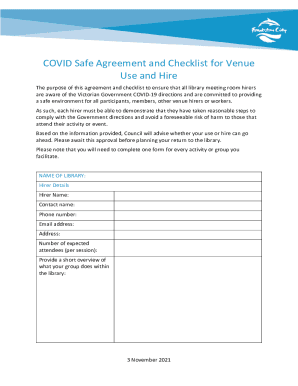 Fillable Online library frankston vic gov The Collingwood Town Hall Ballroom - COVID Safe Plan ...