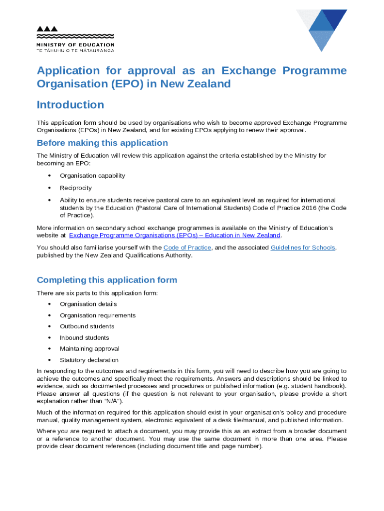 Application for exchange programme Doc Template | pdfFiller