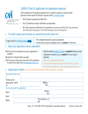 24091-07 Part 91 application for operational approval Doc Template ...