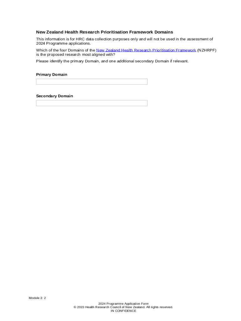 2024 programme application - HRC Gateway Doc Template | pdfFiller