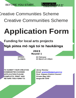 Creative Communities Scheme - Taup District Council Doc Template | pdfFiller