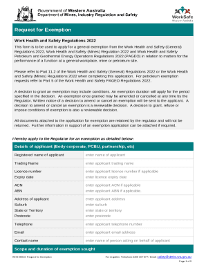 Request for exemption Doc Template | pdfFiller