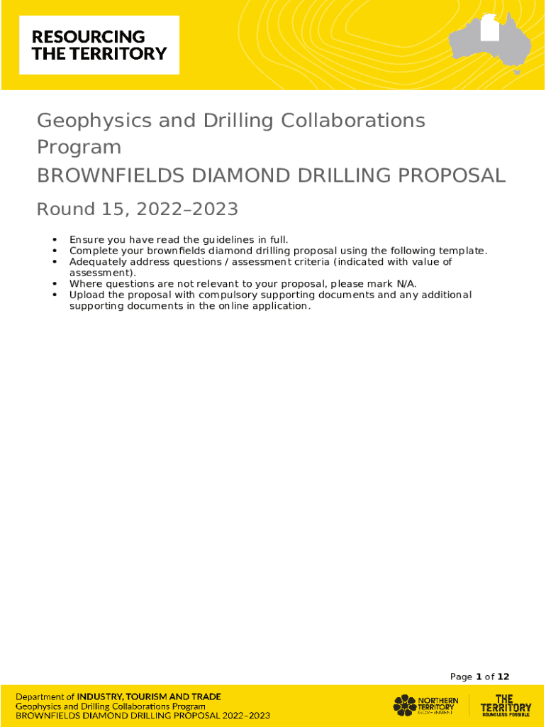 Brownfields-diamond-drilling-proposal-template. ... Doc Template ...