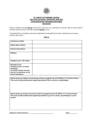 Fillable Online St Philip's CE Primary SchoolPrimary School Fax Email Print - pdfFiller