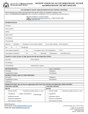 ARF /RHD notification Doc Template | pdfFiller