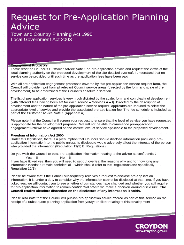 Pre-application advice application (word version for future ... Doc ...