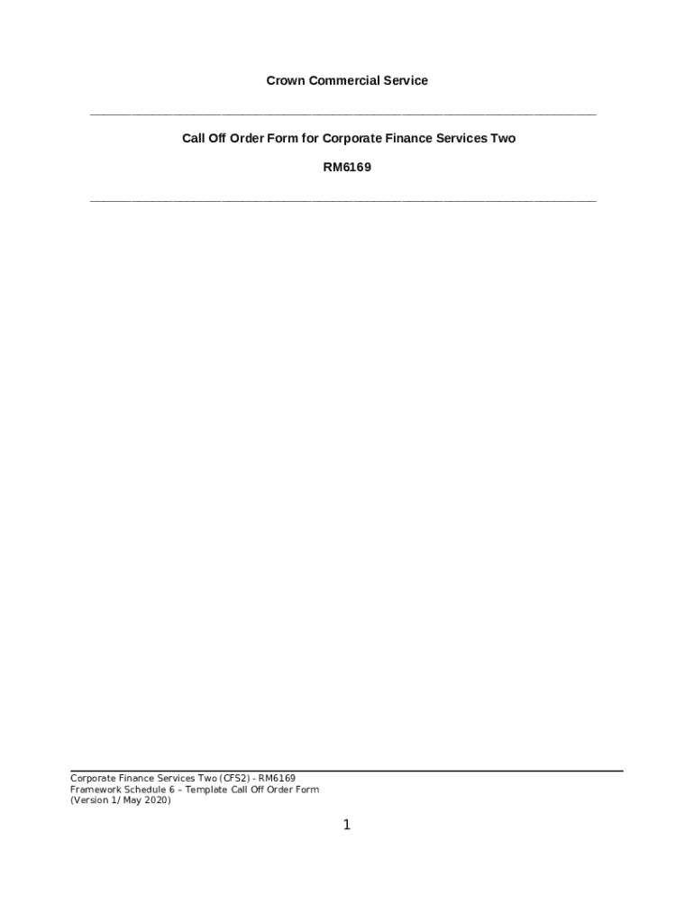 Framework Schedule 6 - Order Template and Call-Off ... Doc Template ...