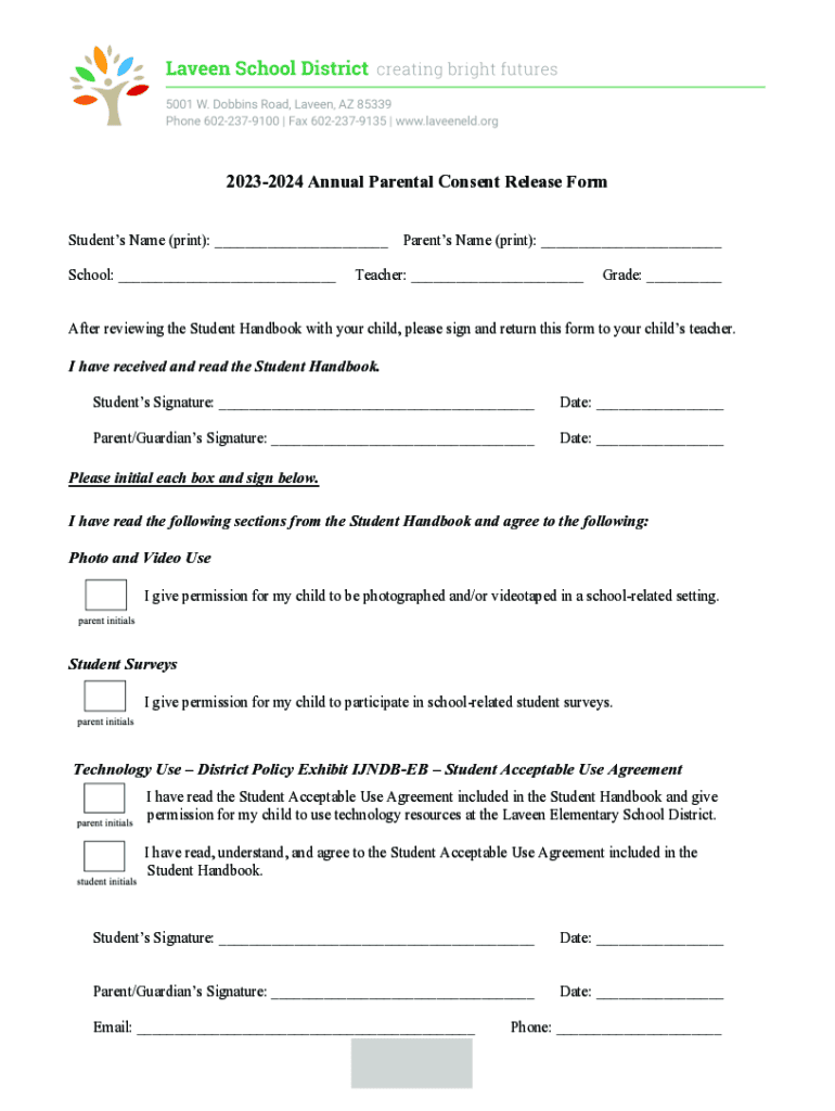 Fillable Online School Newsletter - Laveen Elementary School Fax Email Print - pdfFiller