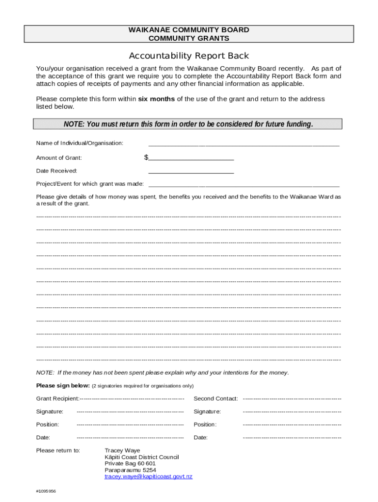 Accountability Doc Template | pdfFiller