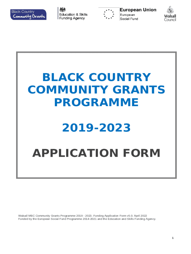 black country esf community grants application - scvo.info Doc Template | pdfFiller
