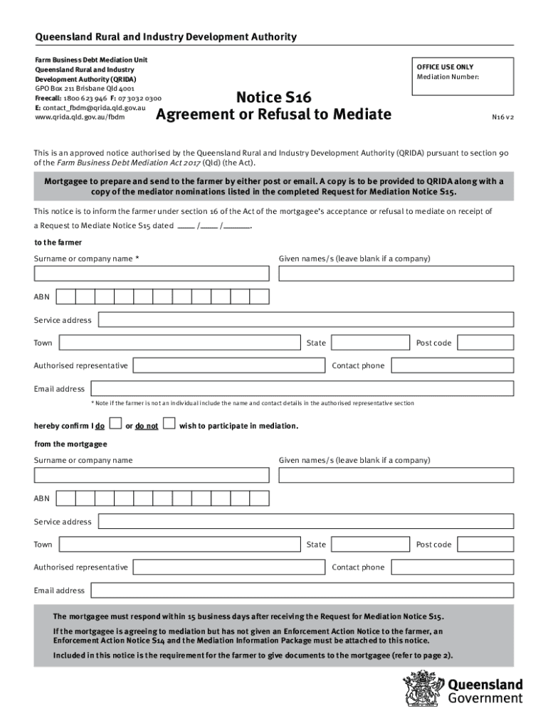 Fillable Online Mandatory farm debt mediation program passes 6 month ...