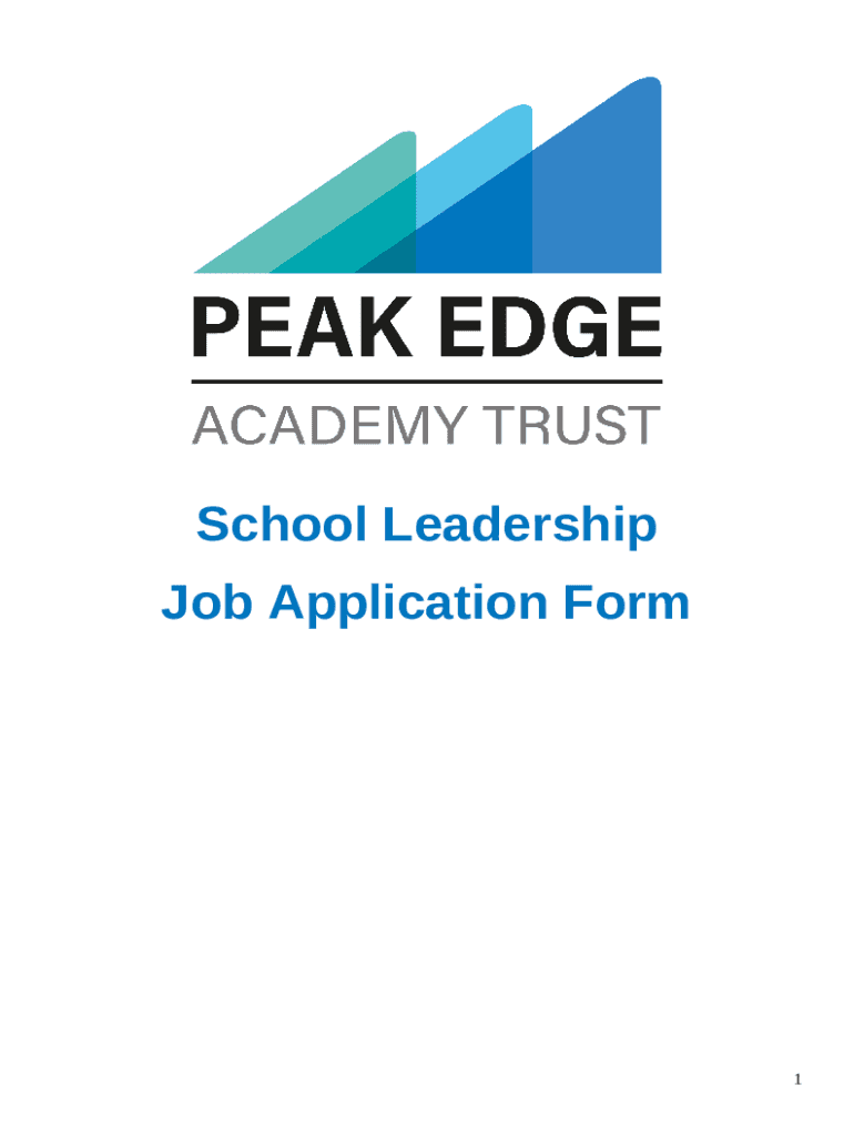 School Leadership Job Application Doc Template | pdfFiller