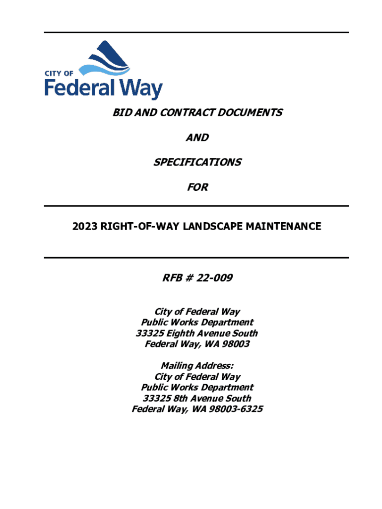 Fillable Online bid and contract documents and specifications for Fax ...