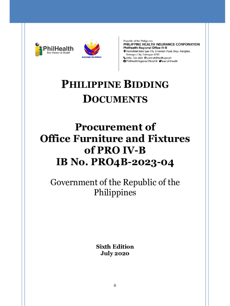Fillable Online Procurement of Office Furniture and Fixtures of PRO IV-B IB ... Fax Email Print ...