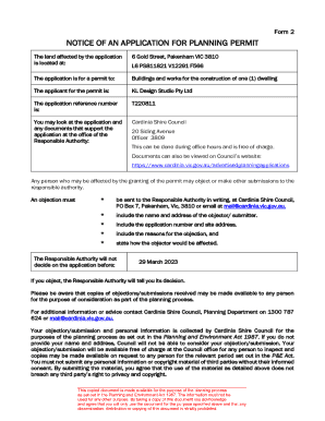 Fillable Online NOTICE OF AN AMENDED APPLICATION Section 57B of ... Fax ...